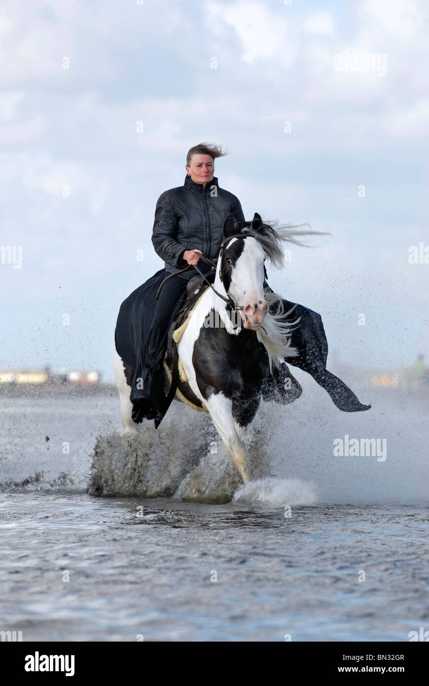 riding through mudflat Stock Photo - Alamy