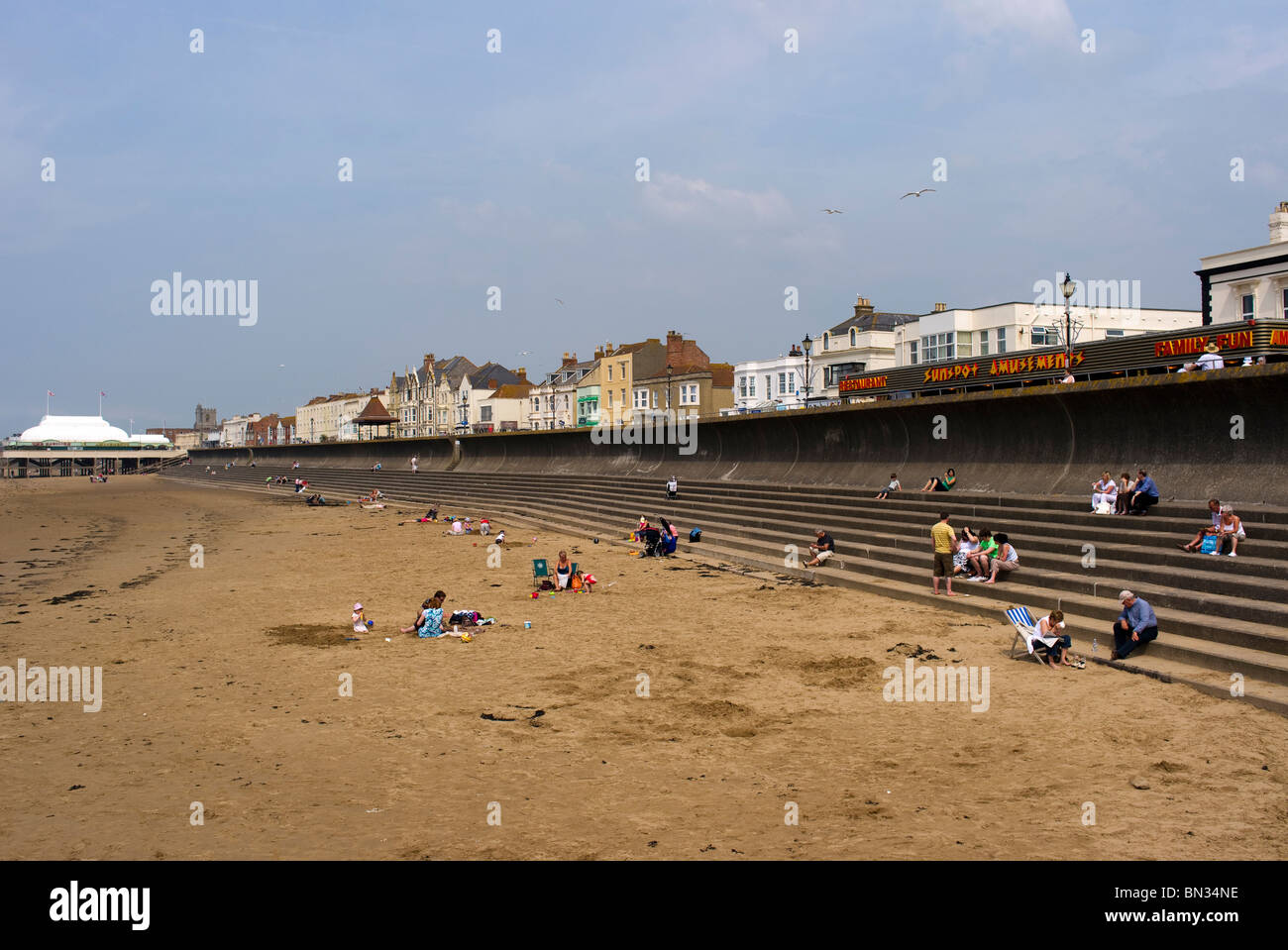 burnham on sea holiday resort somerset uk Stock Photo - Alamy