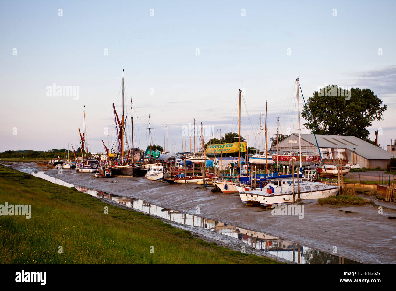 Boatyard at Faversham Creek, Kent, England Stock Photo - Alamy