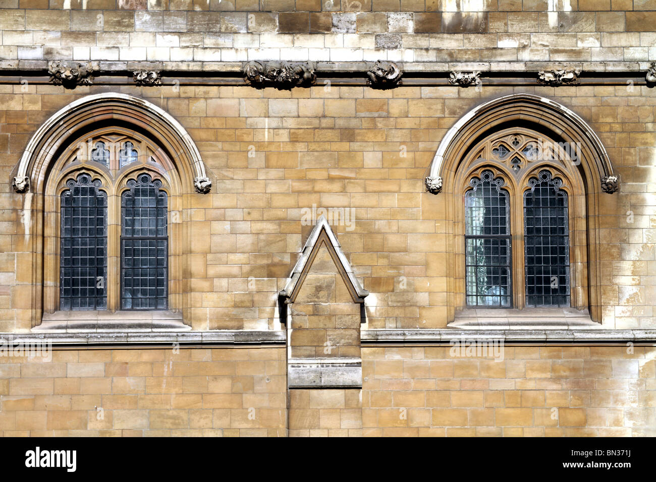 Windows and architecture of the Houses of Parliament in the Palace of ...