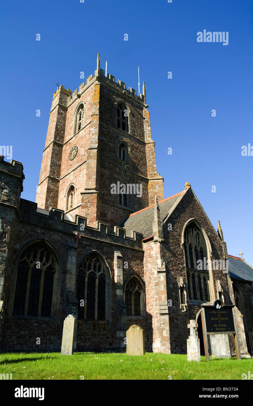 The parish church at dunster in somerset Stock Photo - Alamy