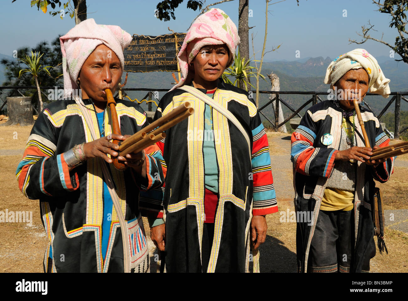 Portrait of Black Lahu women, hill tribe of Mae Hong Son, Northern ...