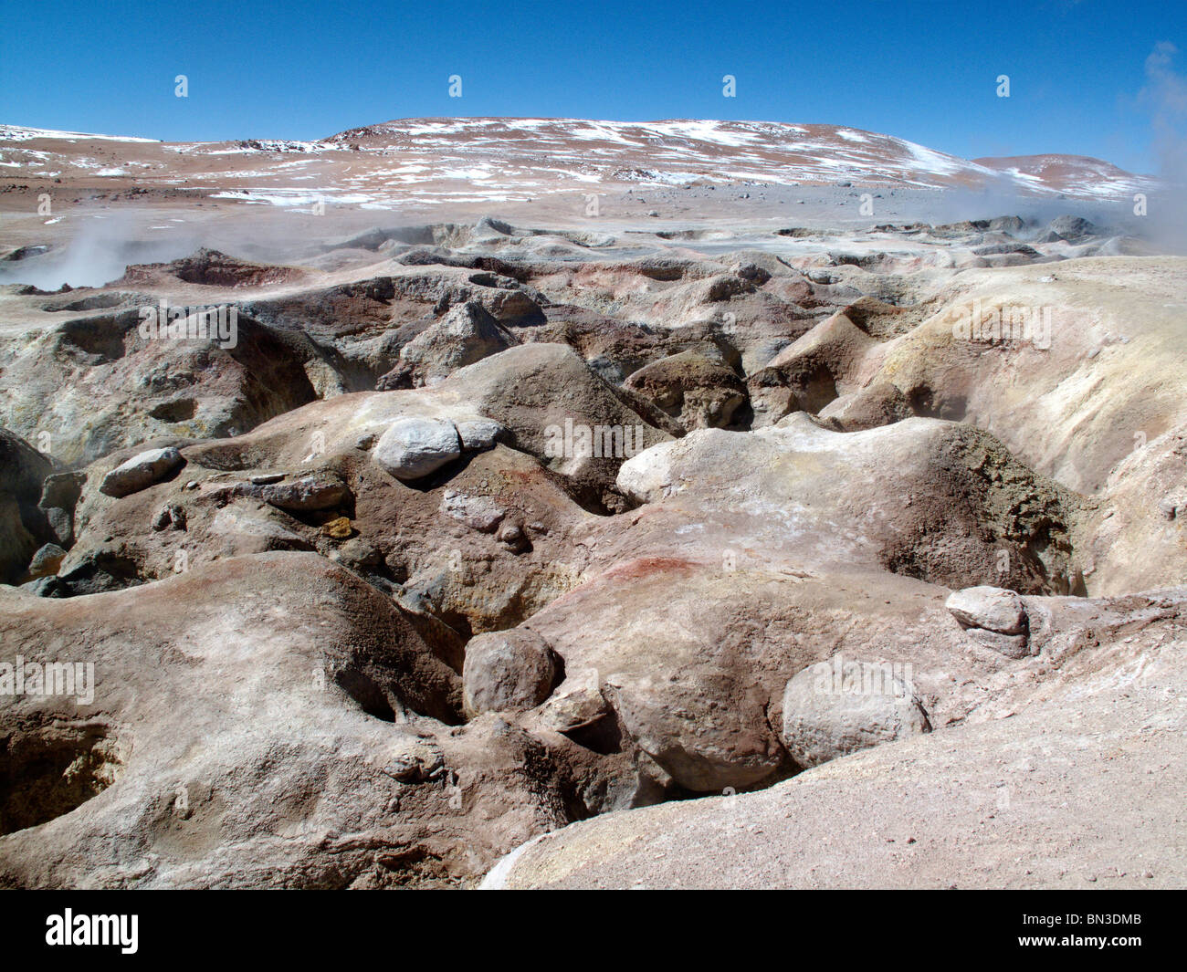 Steaming geysers in the southern altiplano in Bolivia Stock Photo - Alamy