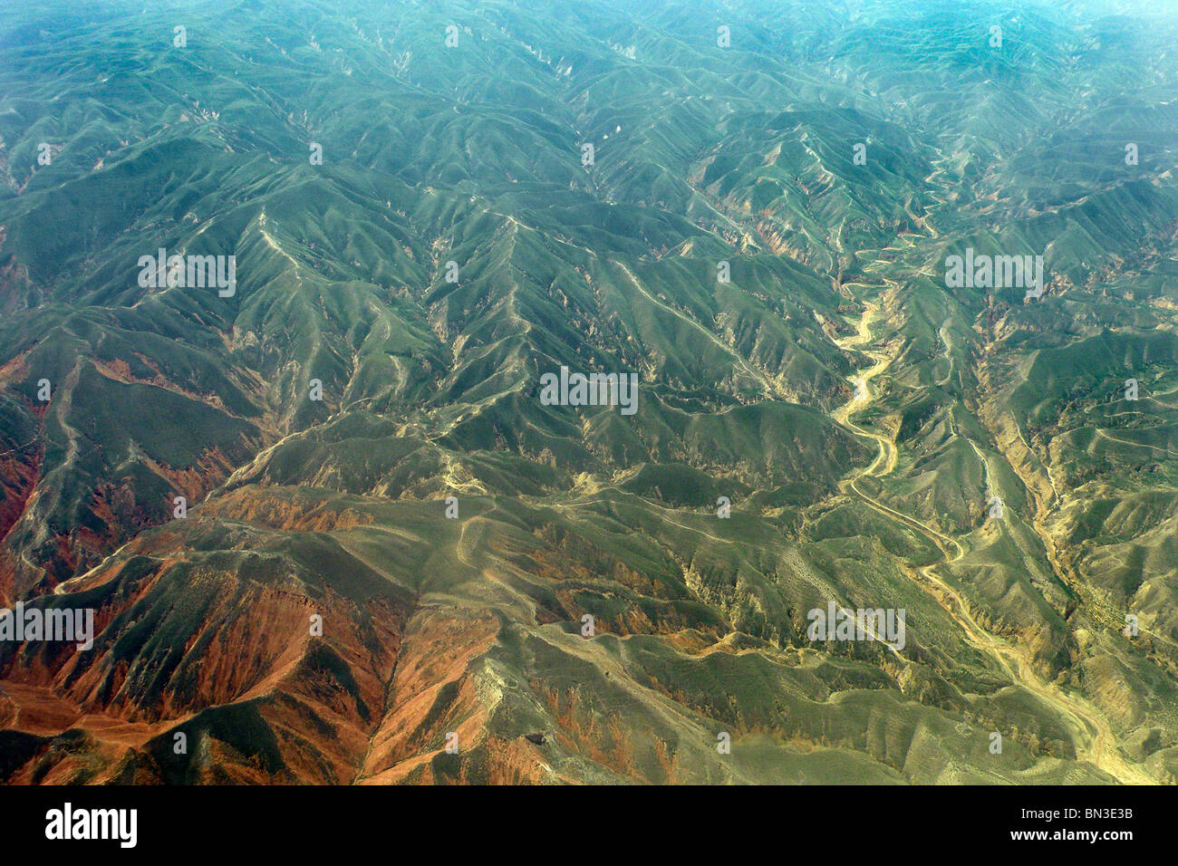 Aerial view, Xining, China Stock Photo - Alamy