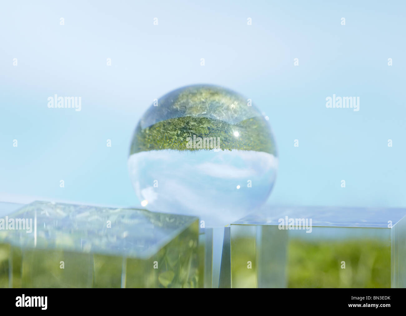 Sphere under blue sky Stock Photo - Alamy