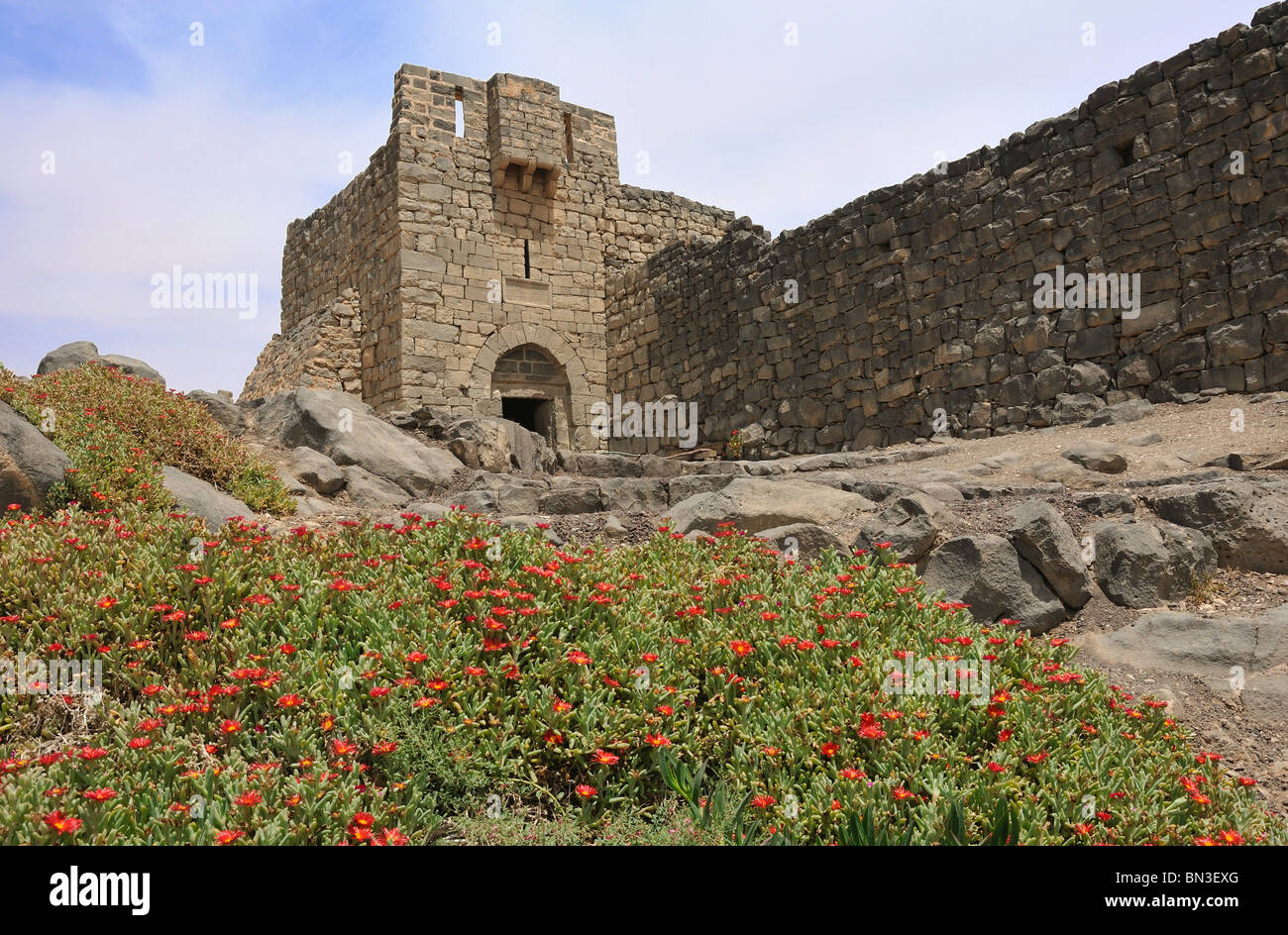 Castle Qasr Al-Azraq, Jordan, Asia Stock Photo - Alamy