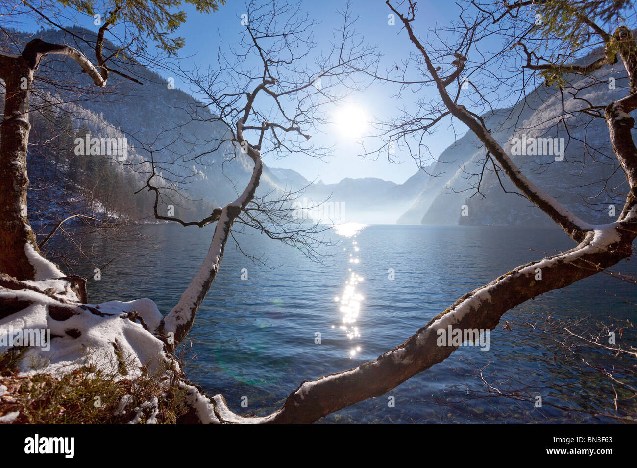 Sun shining on lake konig hi-res stock photography and images - Alamy