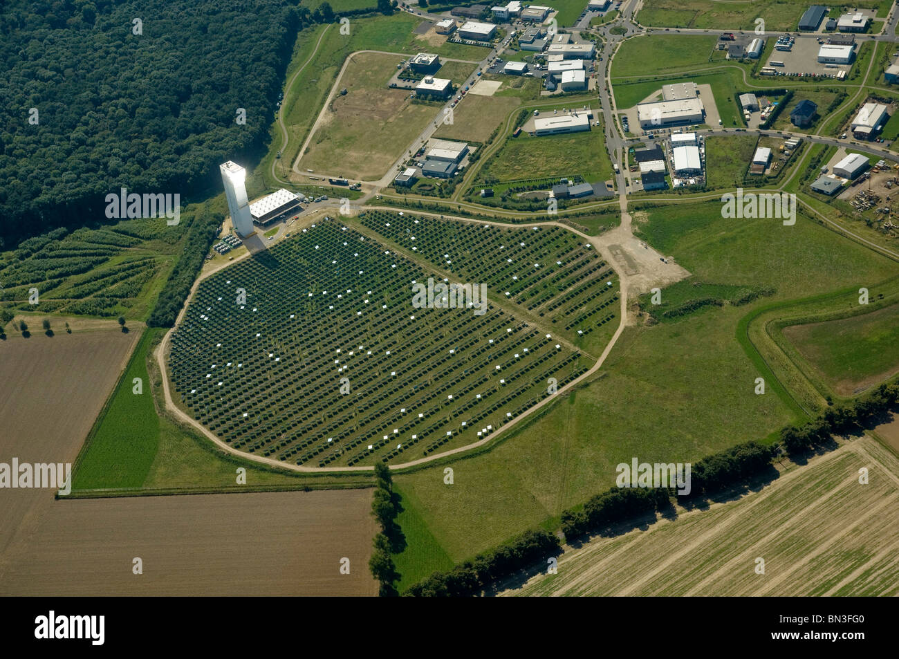 Solar Powered Station, Juelich, Germany, aerial view Stock Photo - Alamy