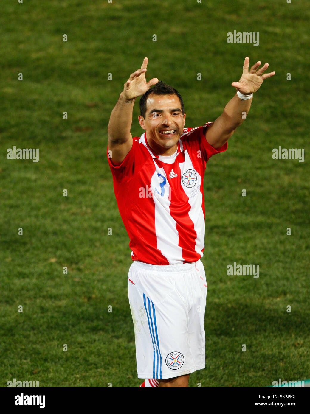 CLAUDIO MOREL CELEBRATES PARAGUAY V JAPAN LOFTUS VERSFELD STADIUM ...