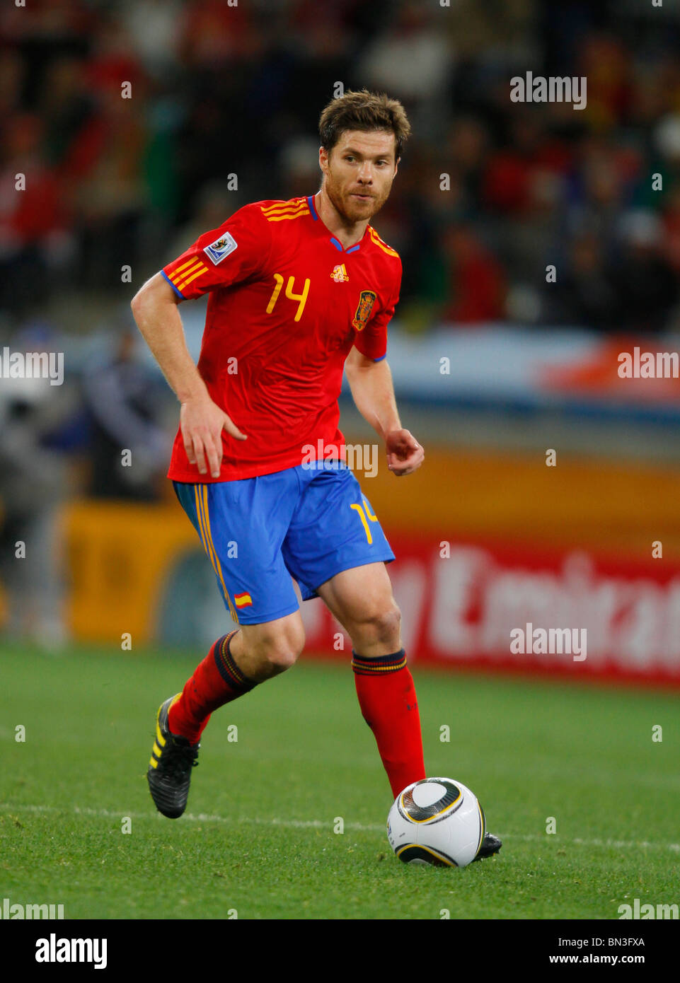 XABI ALONSO SPAIN V PORTUGAL GREEN POINT STADIUM CAPE TOWN SOUTH AFRICA ...