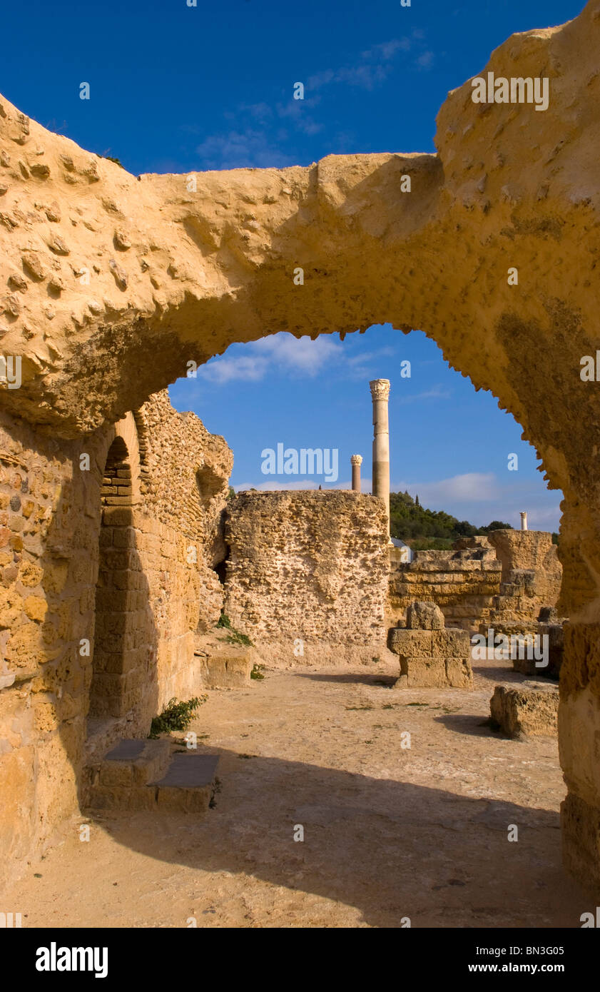 Ruins of a roman bath, Carthage, Tunisia, Africa Stock Photo - Alamy