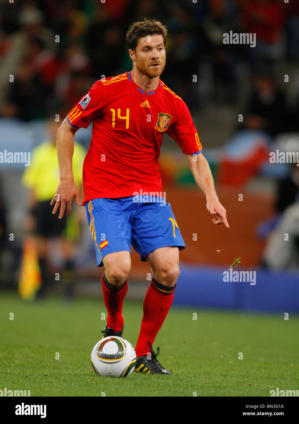 XABI ALONSO SPAIN V PORTUGAL GREEN POINT STADIUM CAPE TOWN SOUTH AFRICA ...