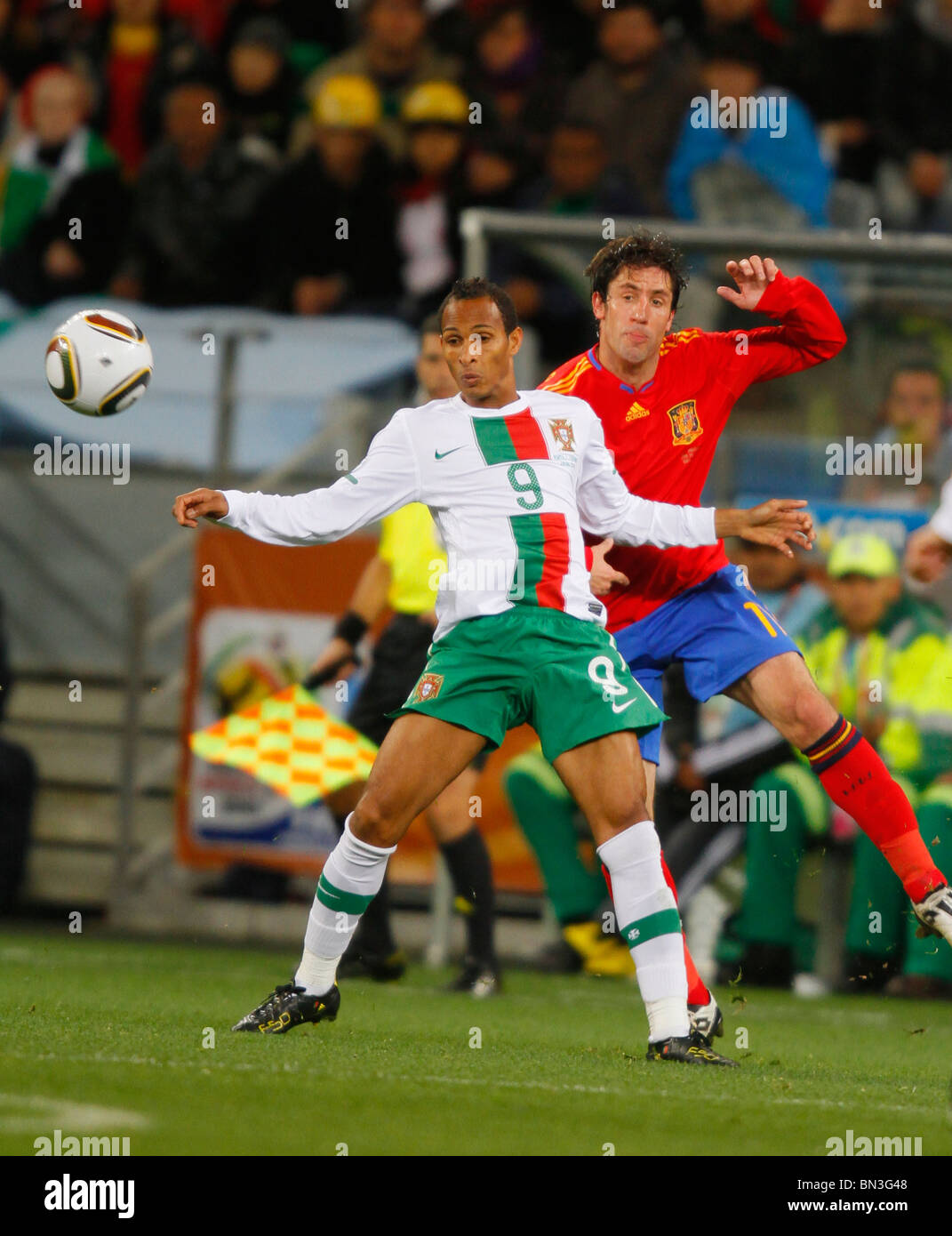 LIEDSON & JOAN CAPDEVILA SPAIN V PORTUGAL GREEN POINT STADIUM CAPE TOWN ...