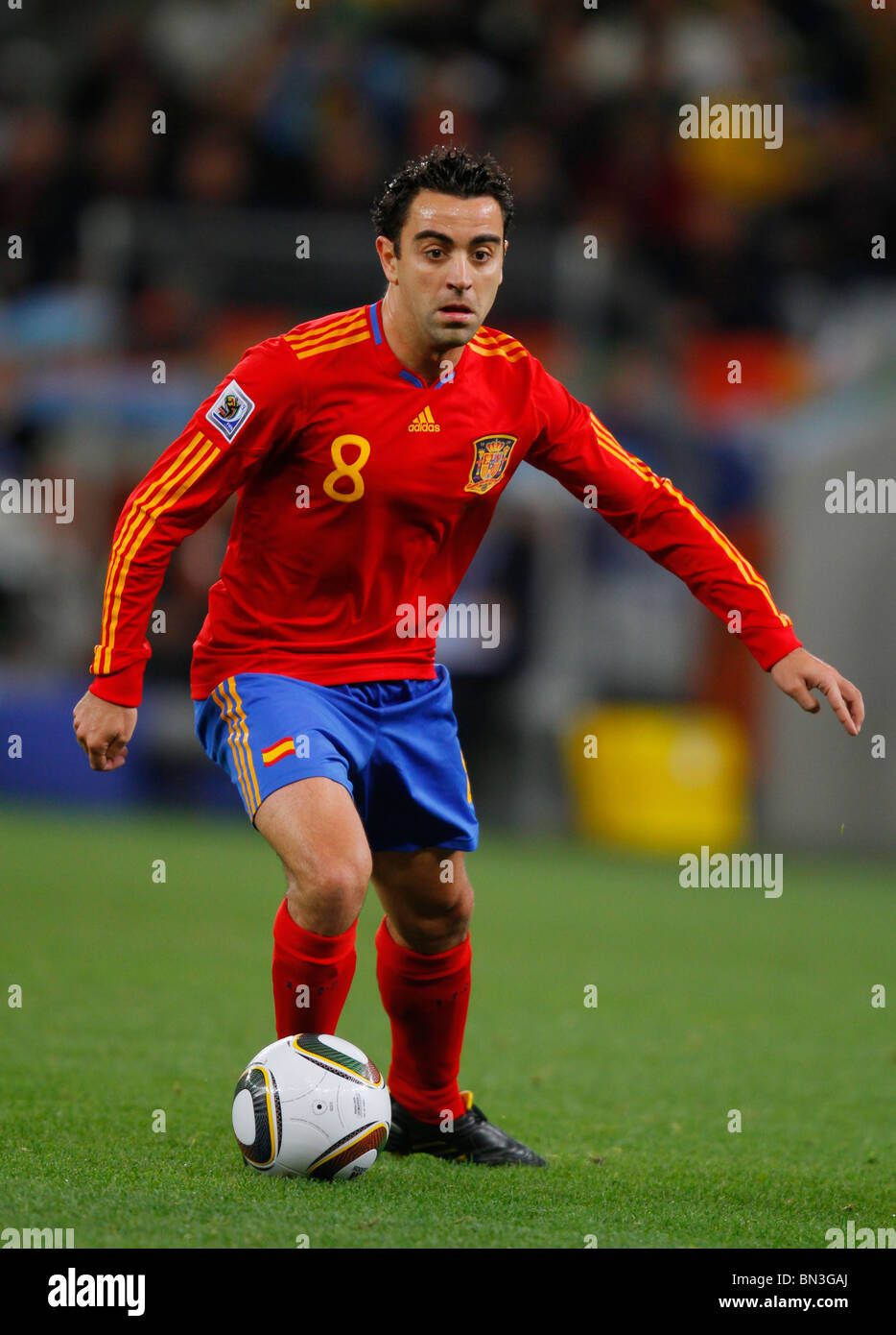 XAVI SPAIN V PORTUGAL GREEN POINT STADIUM CAPE TOWN SOUTH AFRICA 29 ...