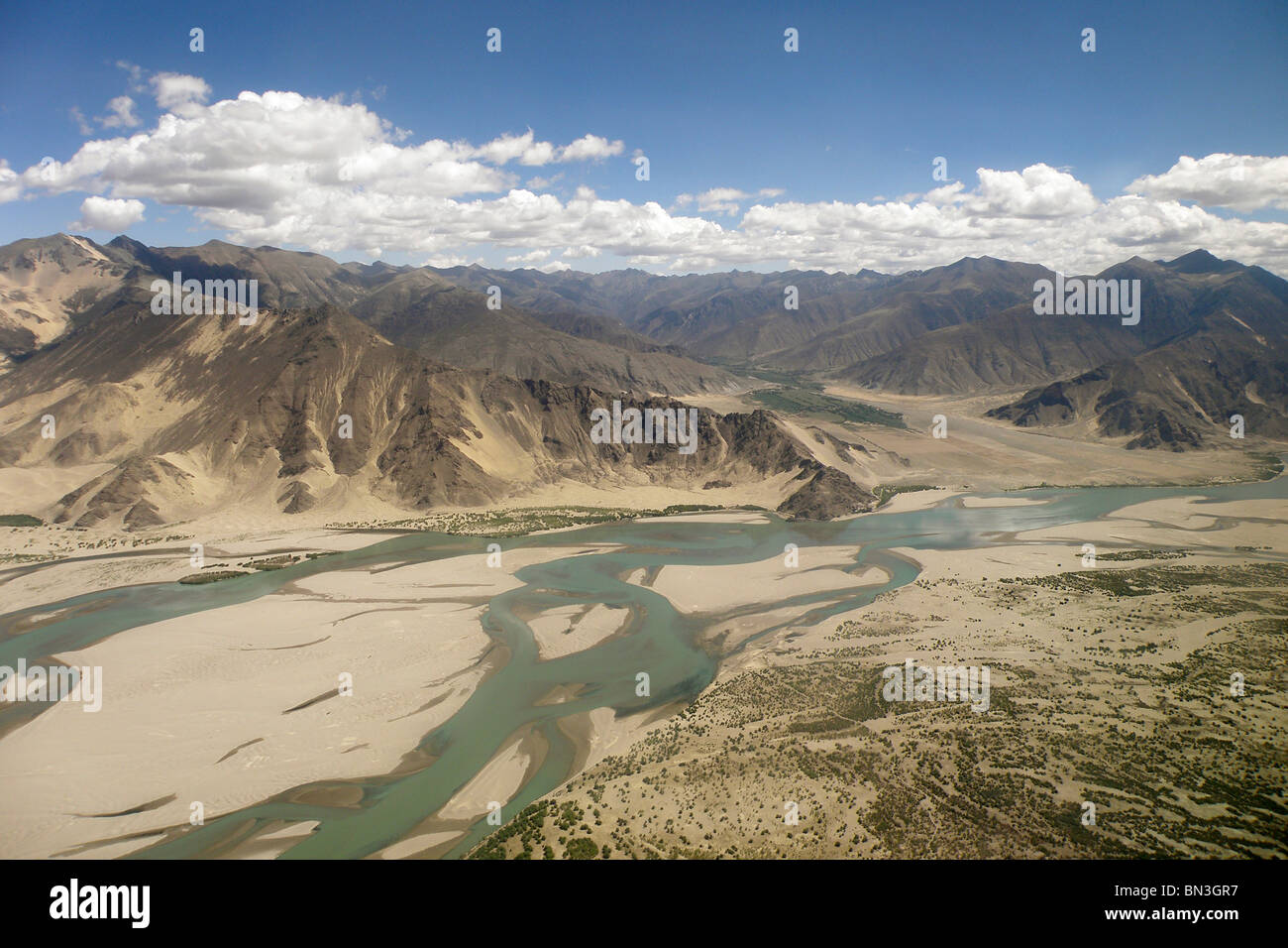 Aerial view, Tibet, China Stock Photo - Alamy