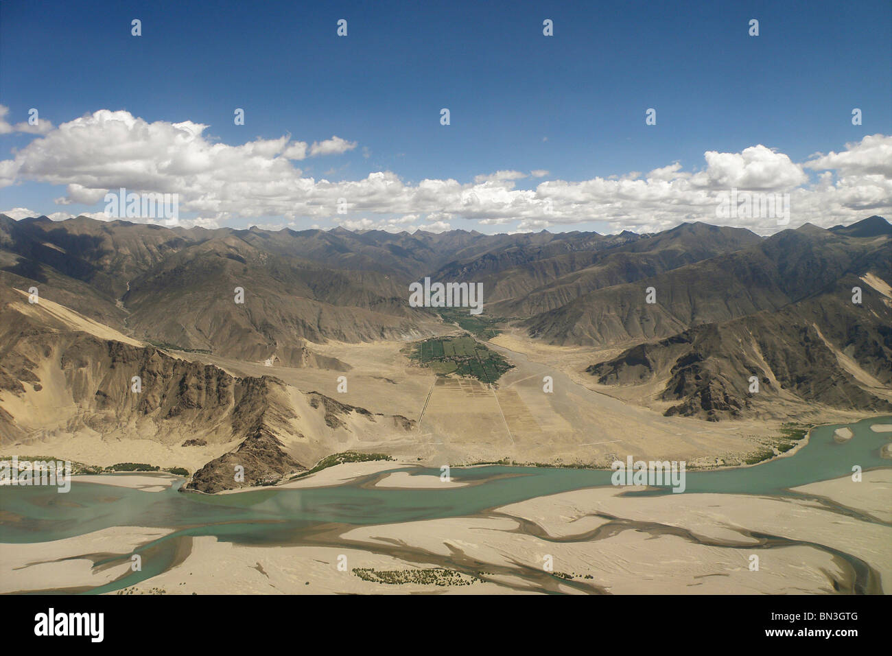 Aerial view, Tibet, China Stock Photo - Alamy