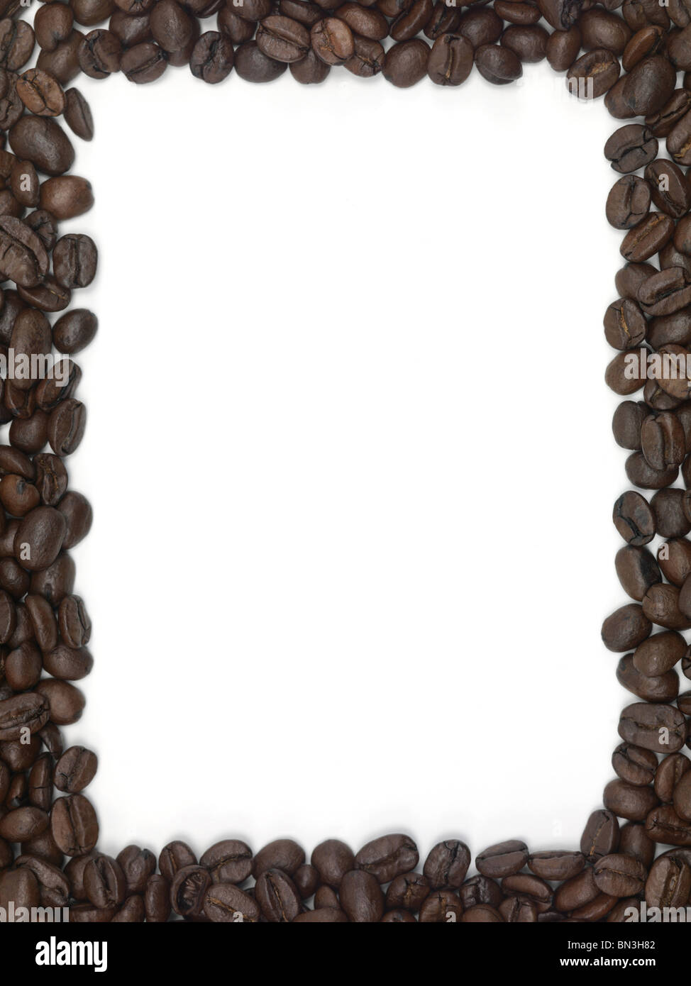 Coffee beans in the shape of a frame Stock Photo - Alamy