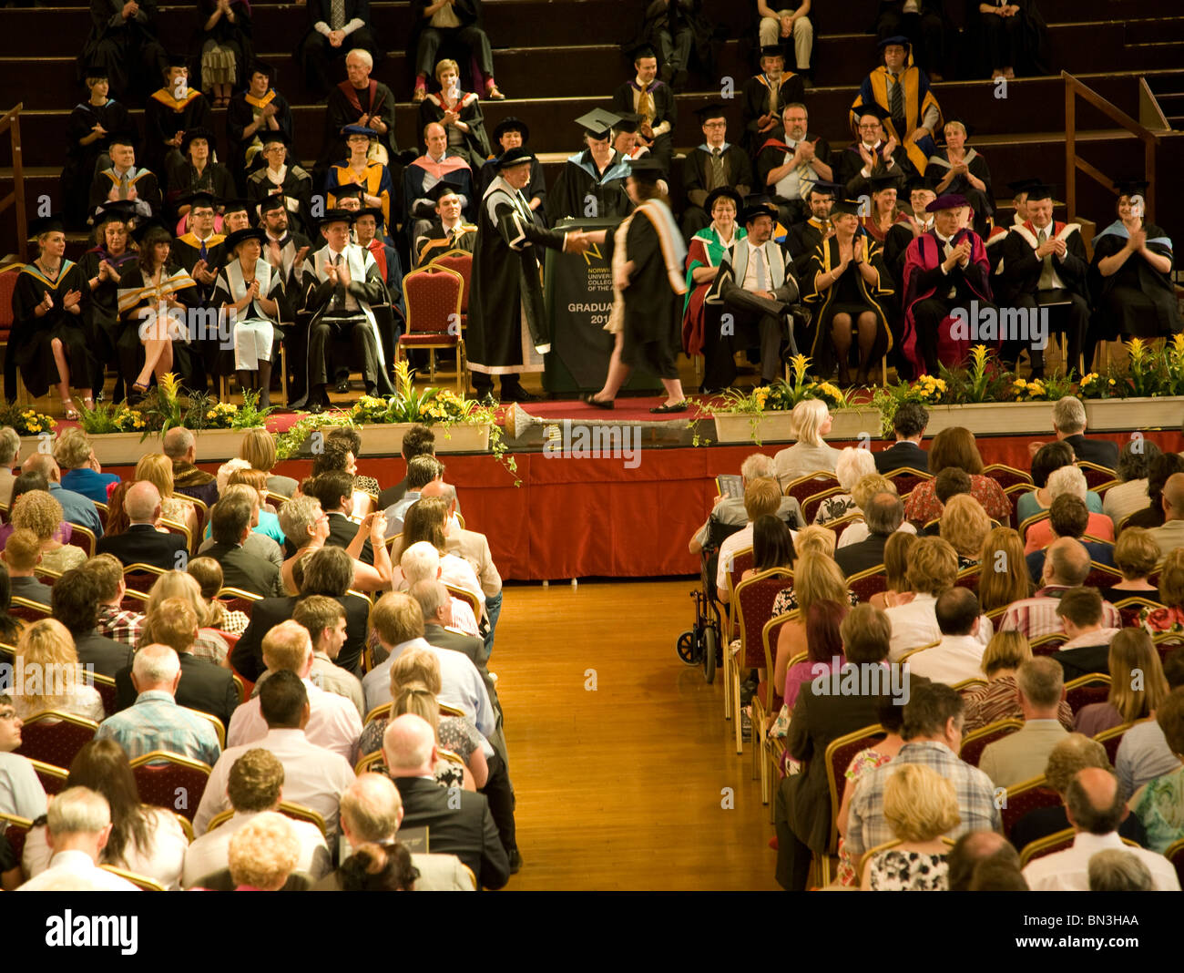 Graduation day University College of the Arts Norwich England Stock ...