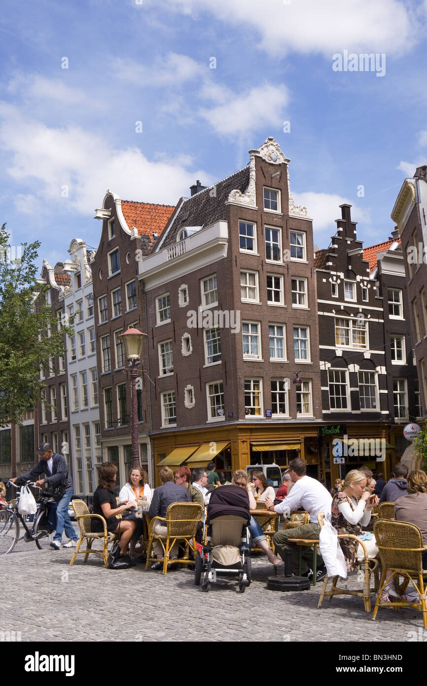 Pavement cafe, Amsterdam, Netherlands Stock Photo - Alamy