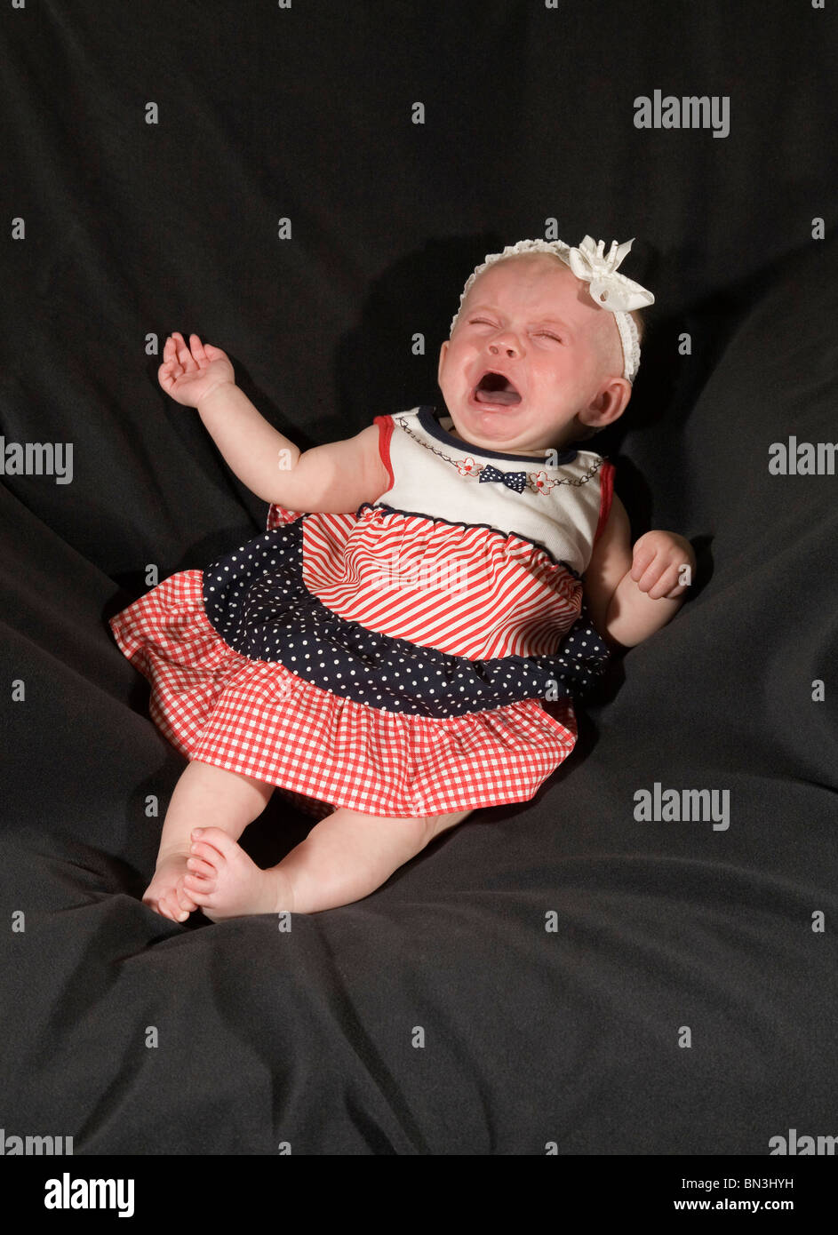 A four month old baby caucasian girl Stock Photo - Alamy