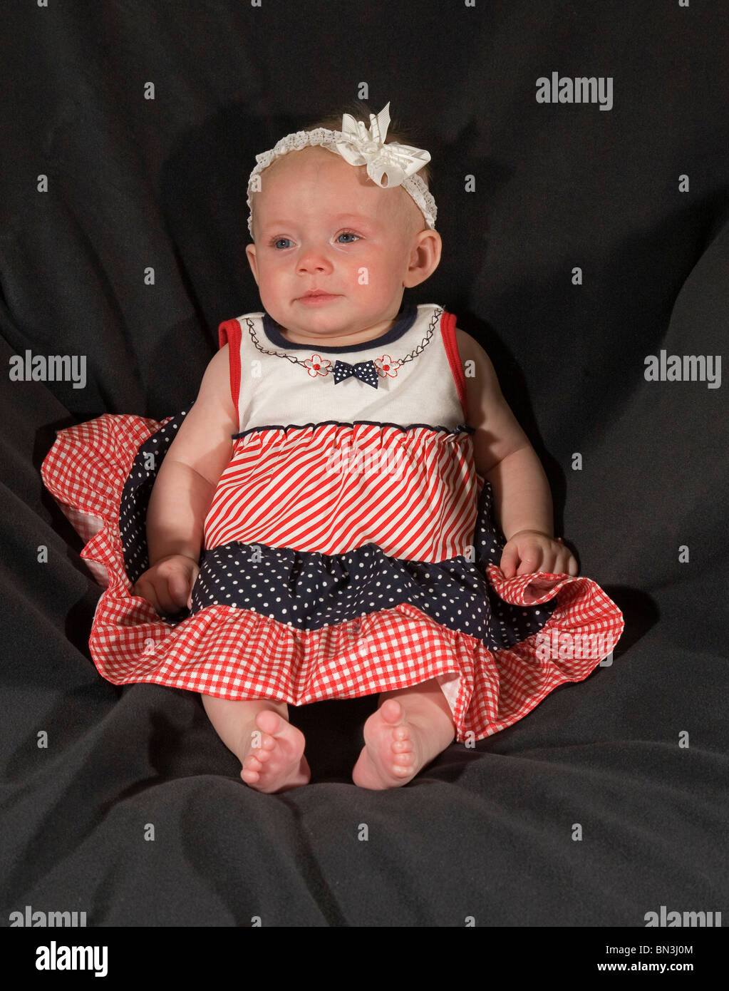 Four month old caucasian baby girl Stock Photo - Alamy