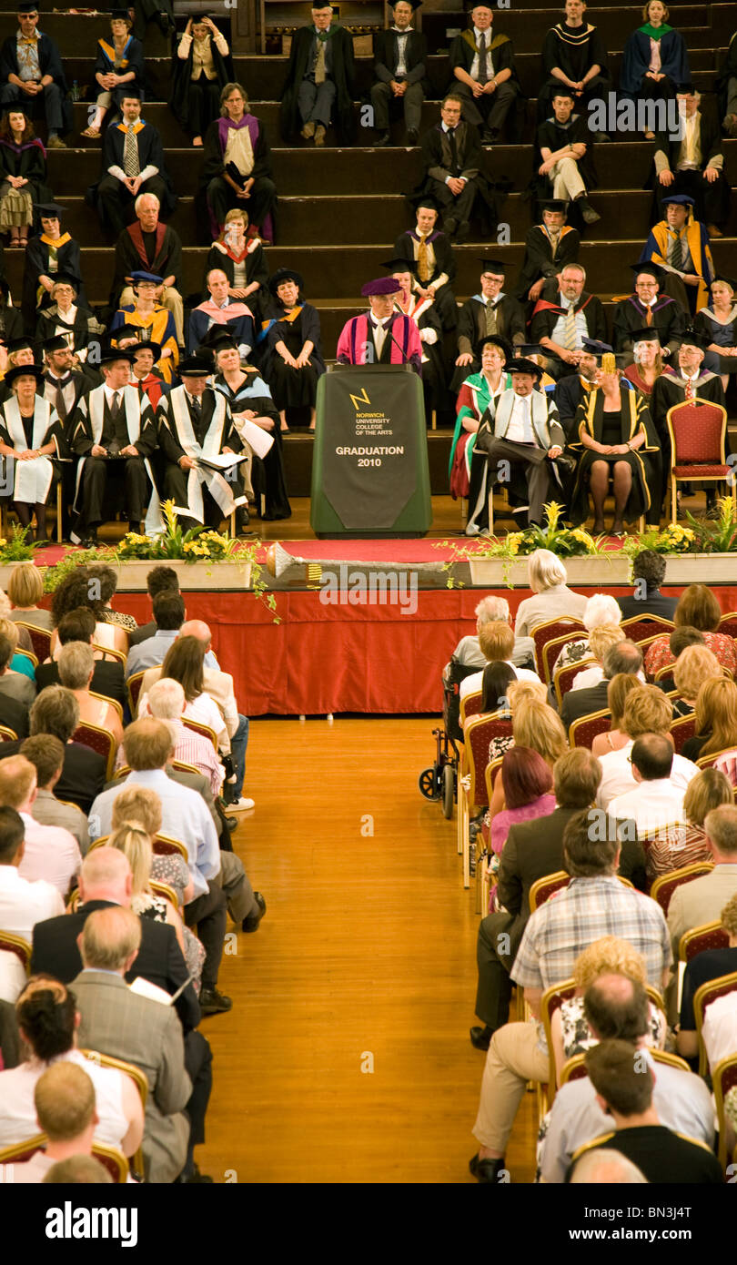 Graduation day University College of the Arts Norwich England Stock ...