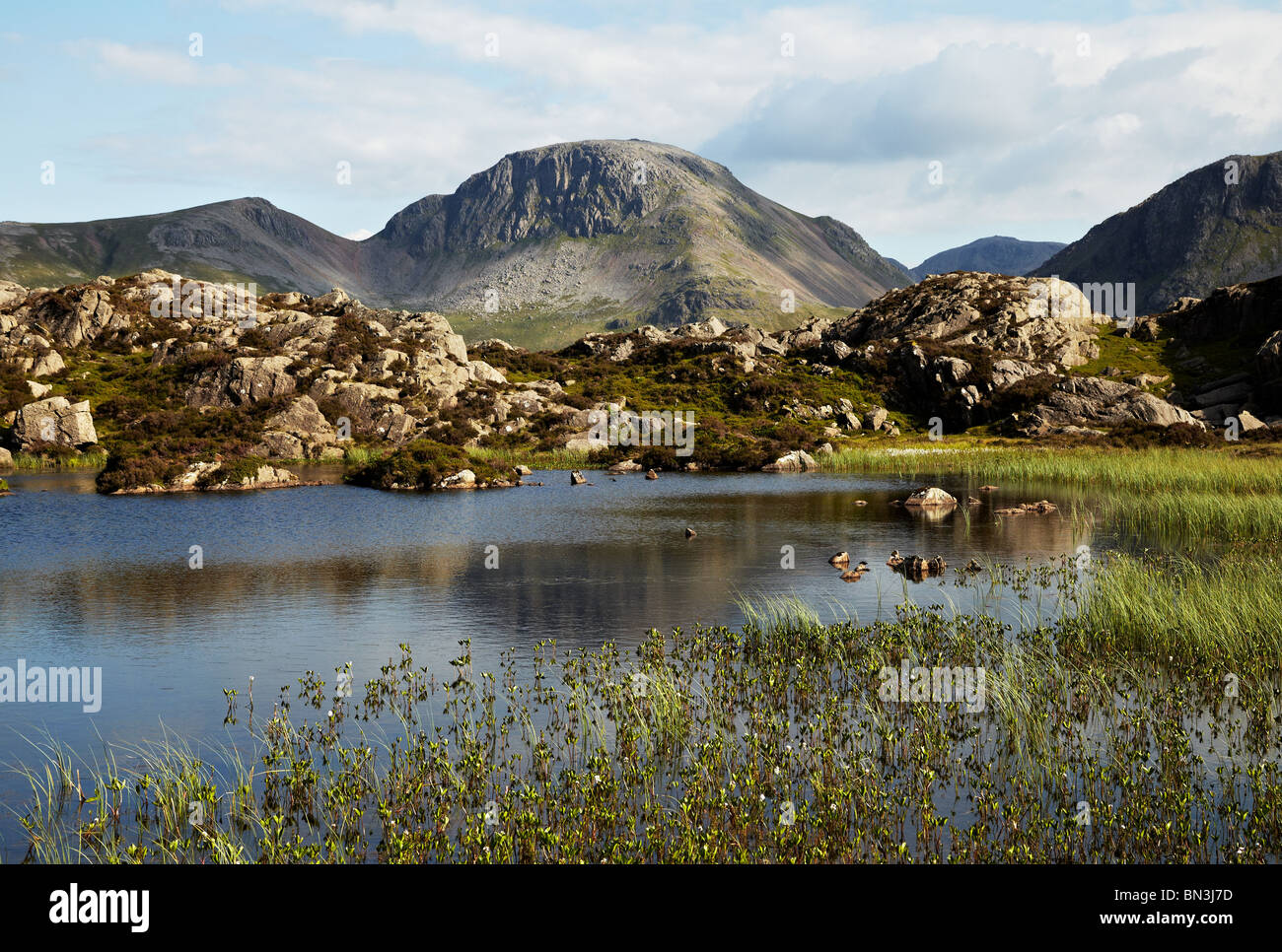 A view of Green Gable and Great Gable (center) from Hay Stacks, the ...