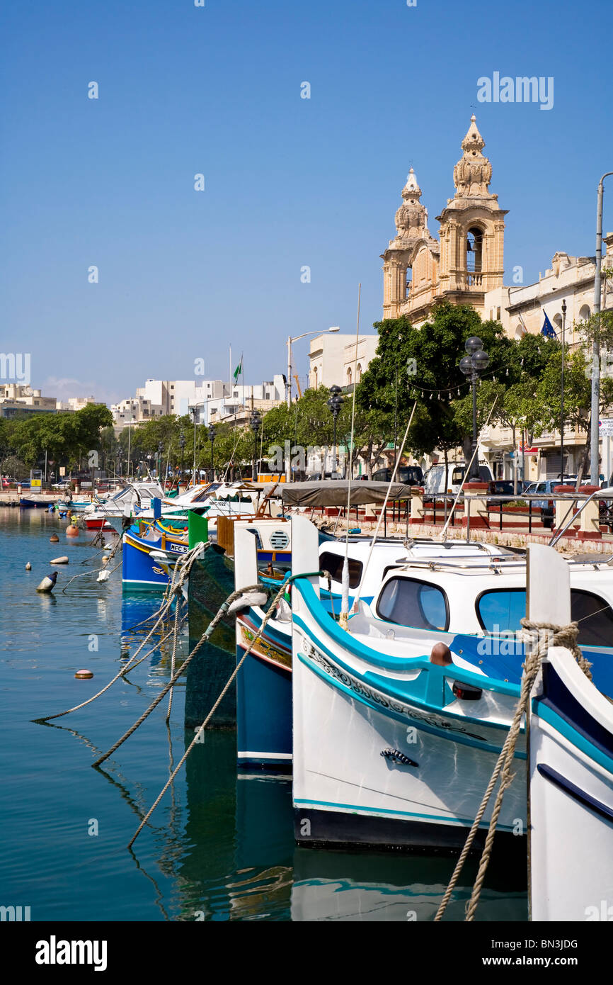 Boats in the harbour of msida hi-res stock photography and images - Alamy