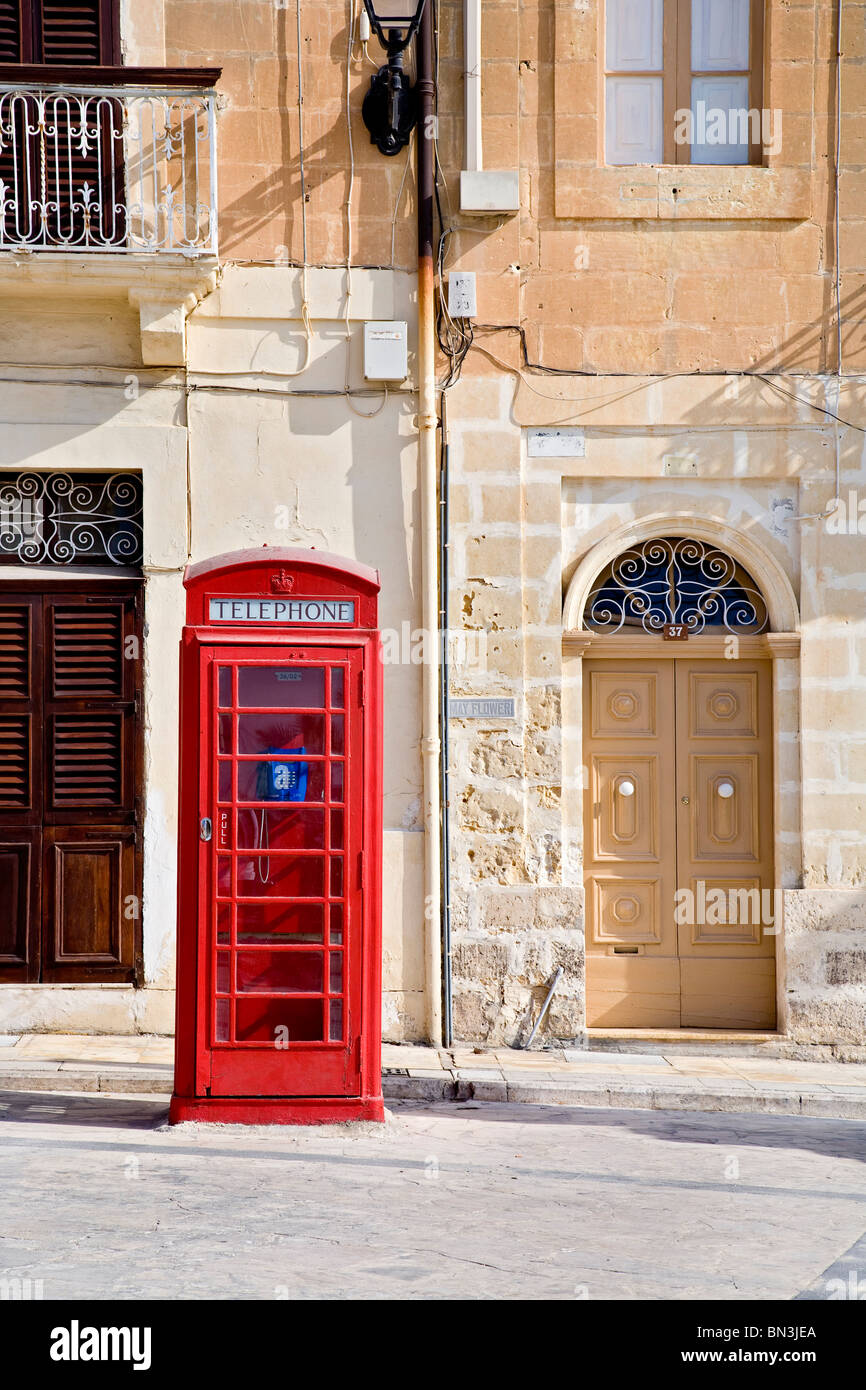 Malta red phone box hi-res stock photography and images - Alamy