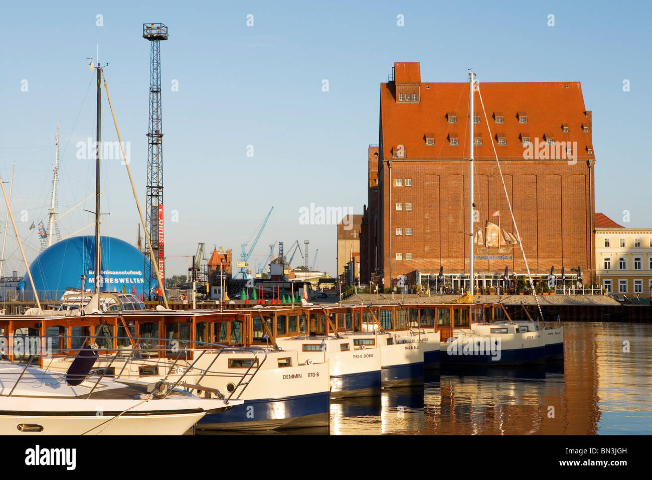 Boats at the harbour of Stralsund, Germany Stock Photo - Alamy