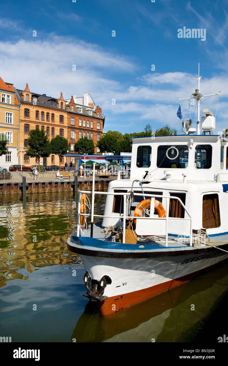 Ship at the harbour of Stralsund, Germany Stock Photo - Alamy
