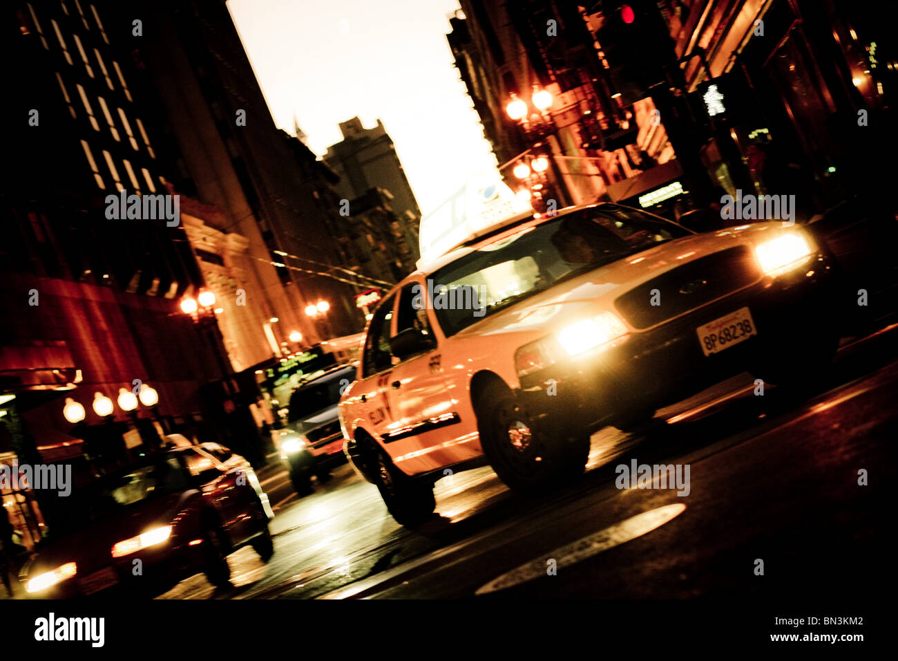 Cars on a street in San Francisco, USA, slanted Stock Photo - Alamy