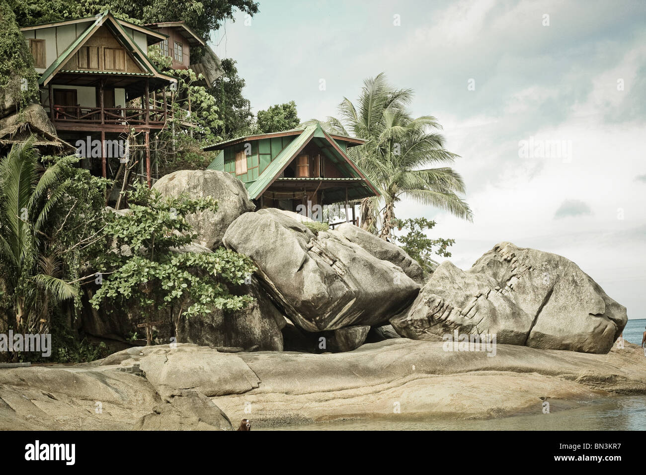Buildings at the coast of Ko Phangan, Thailand Stock Photo - Alamy