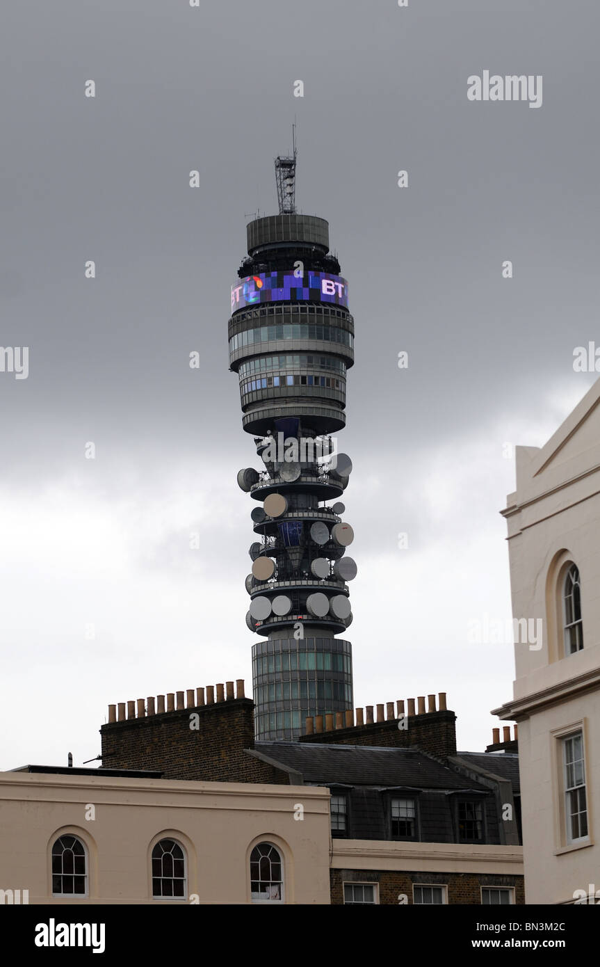 The BT tower in London, previously known as the Post Office tower Stock ...