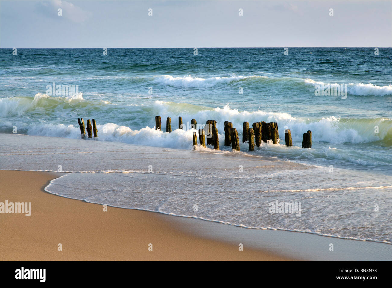 Groynes on a beach hi-res stock photography and images - Alamy