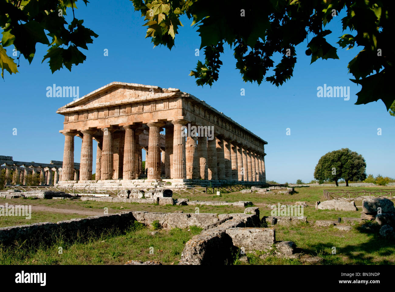 Hera temple, Paestum, Campania, Italy, Europe Stock Photo - Alamy