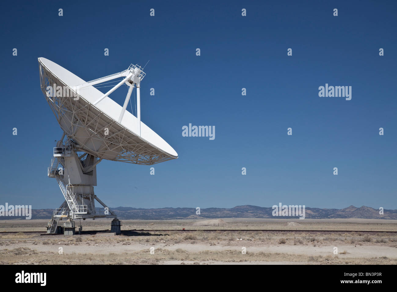 Radio Telescope in the Very Large Array, New Mexico, USA, low angle ...