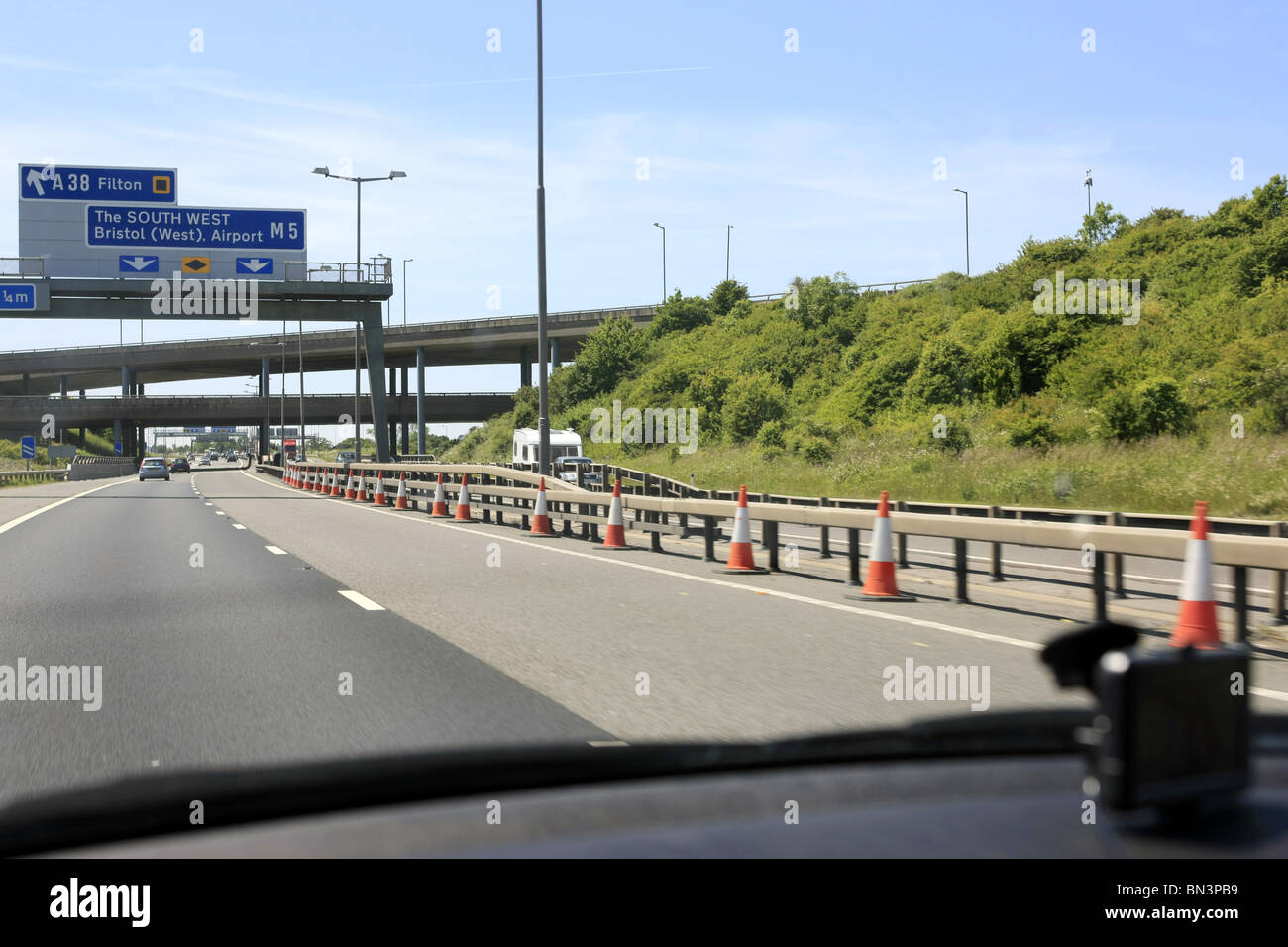 Cars and transport of every description on the M5 Motorway in the ...