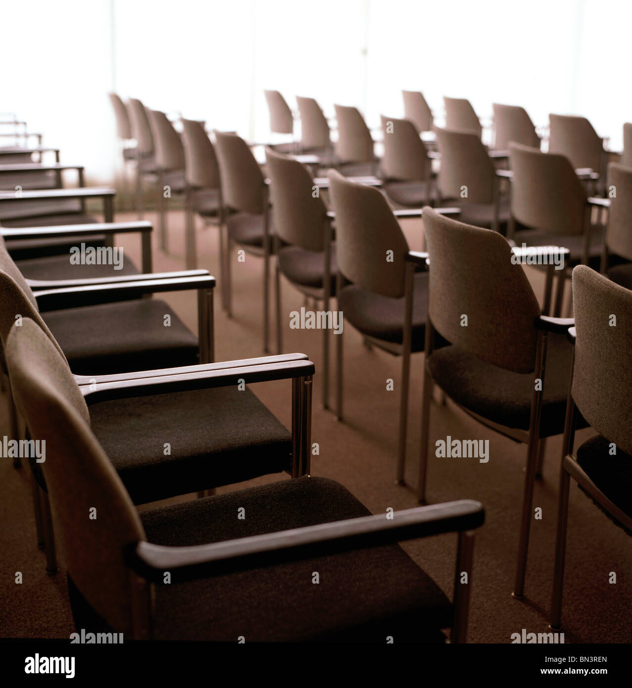 Rows of empty chairs Stock Photo - Alamy