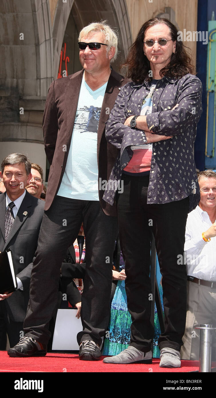 ALEX LIFESON GEDDY LEE RUSH HONORED WITH A STAR ON THE HOLLYWOOD WALK ...