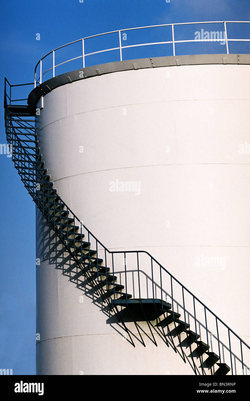 Staircase on silo Stock Photo - Alamy