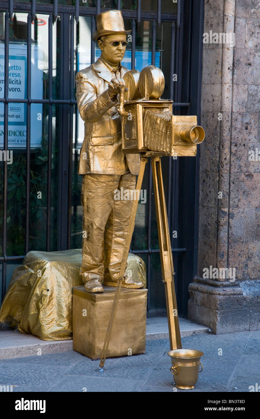 Street Performer Statue Uncle Sam, New Orleans, Louisiana, Photograph,
