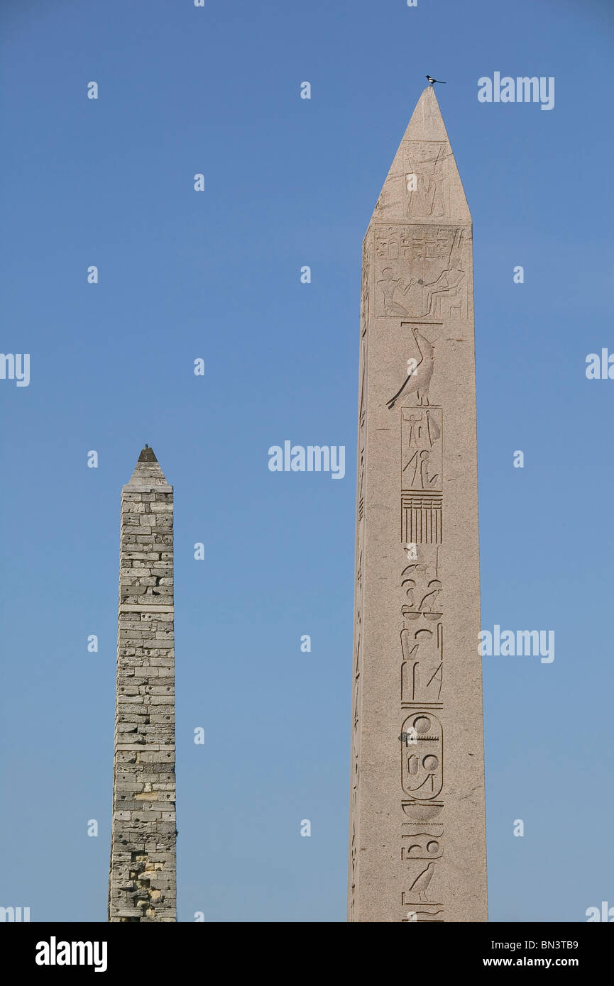 High section view of obelisks Stock Photo - Alamy