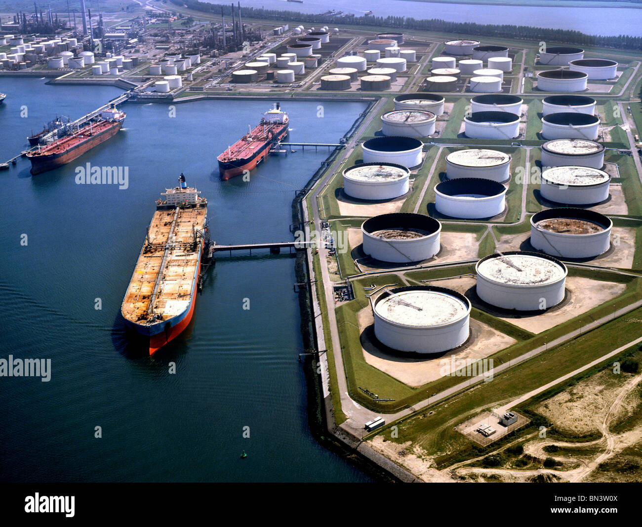 Container ships at harbor Stock Photo - Alamy