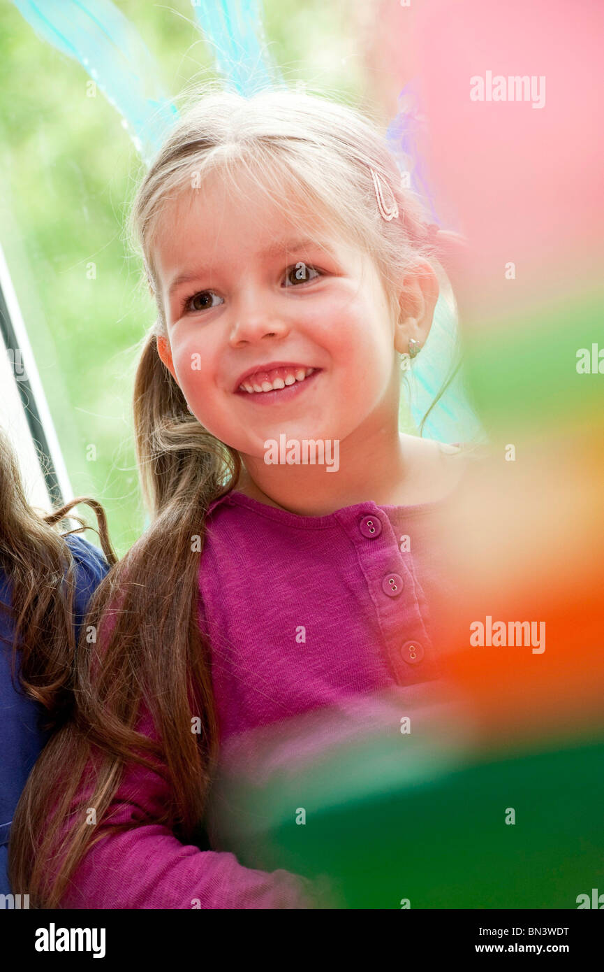 Young girls in a kindergarten, low angle view Stock Photo - Alamy