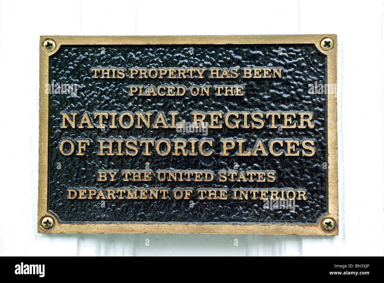 Brass plaque for National Register of Historic Places on Charpentier ...