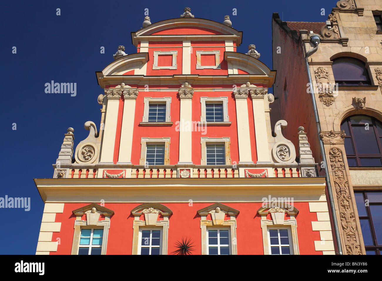 Wroclaw Old Market historical tenement houses Lower Silesia Poland ...