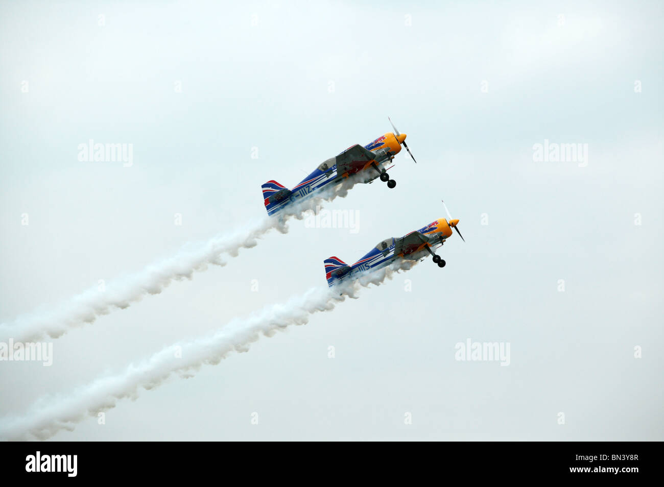 The Red Bull Matadors team preparing to start their aerobatic display ...
