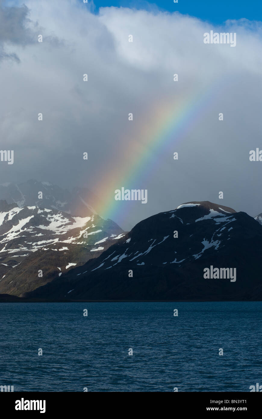 Rainbow over mountains, South Georgia Stock Photo - Alamy