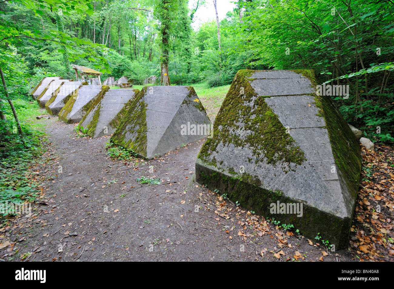 Swiss invasion defences from the 2nd World War, part of a line called ...